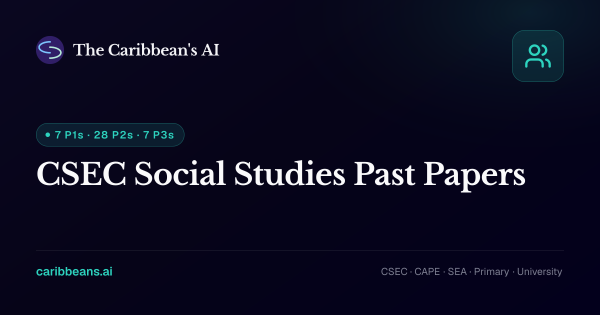 CSEC Social Studies Past Papers 2026 — Free CXC Past Papers with Answers